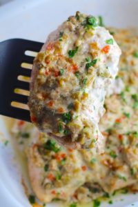 Creamy Olive Chicken Bake - Talking Meals