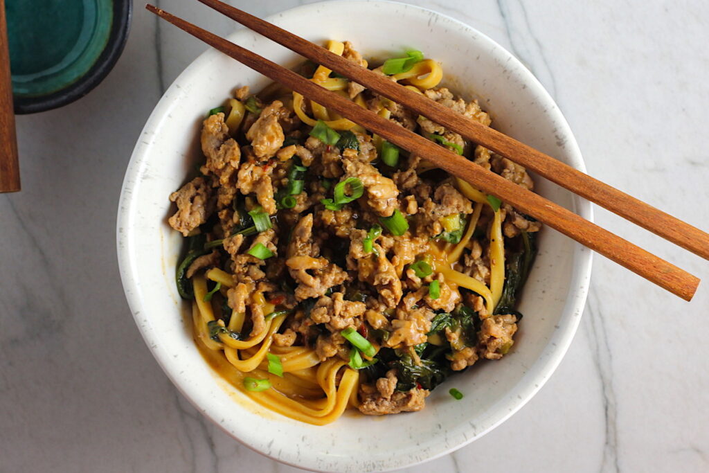 Ground Chicken Dan Dan Noodles {Easy Recipe} - Talking Meals