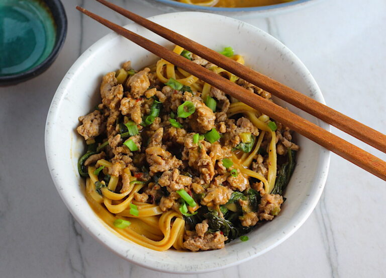 Ground Chicken Dan Dan Noodles {Easy Recipe} - Talking Meals