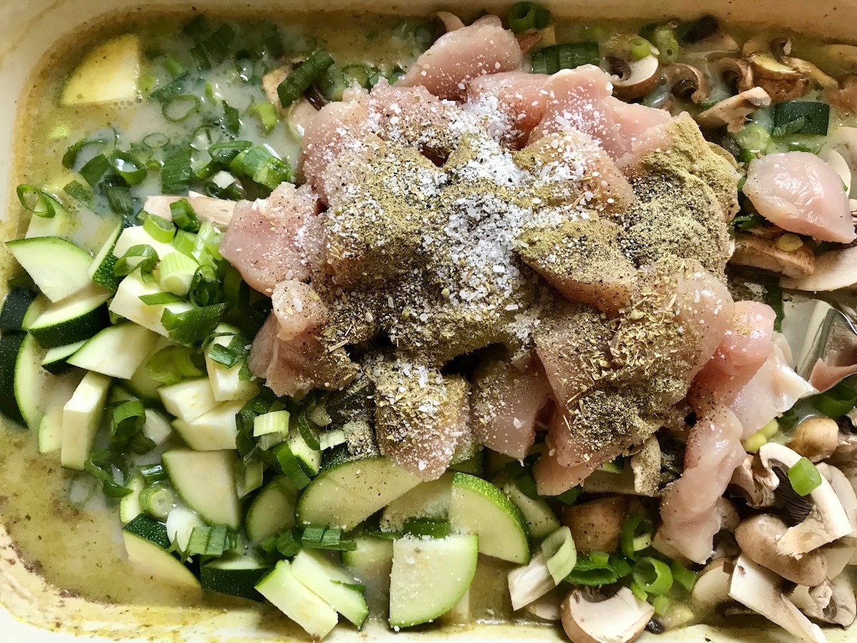 Chicken Wild Rice Casserole with Zucchini and Mushrooms - Talking Meals