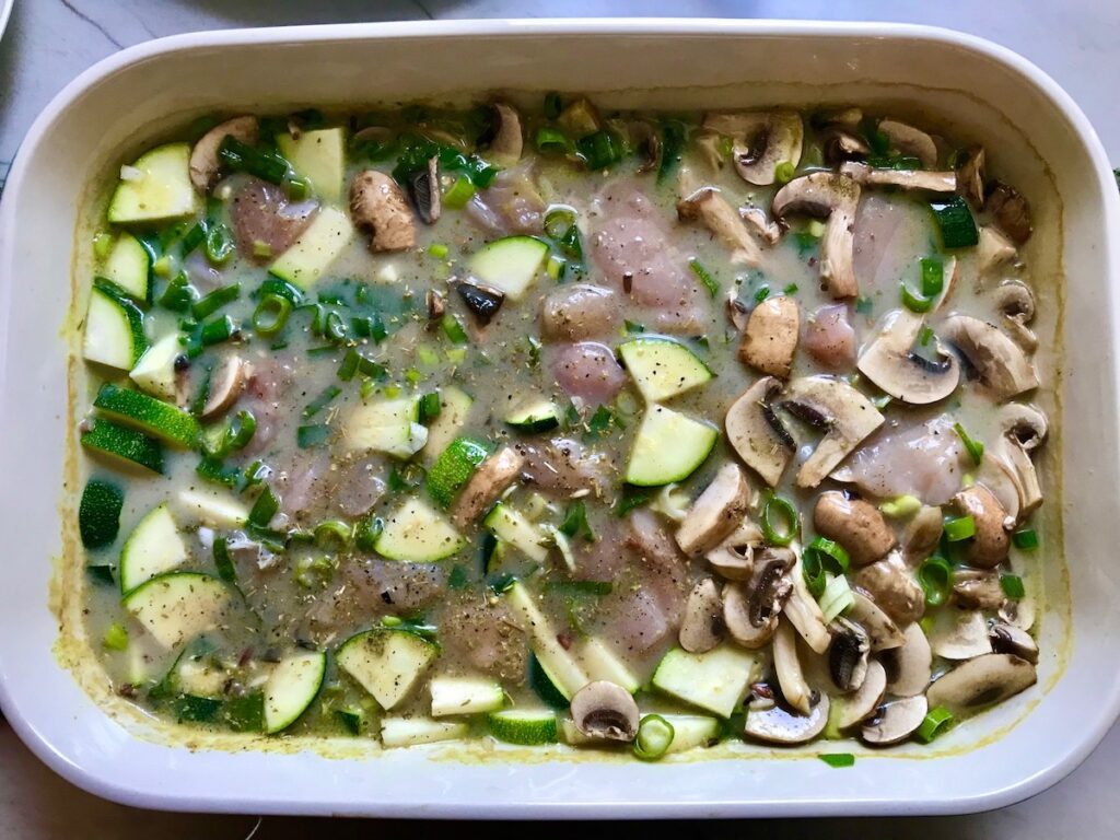 Chicken Wild Rice Casserole with Zucchini and Mushrooms - Talking Meals