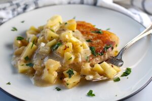 Pork Normandy with Apple and Onion Sauce - Talking Meals