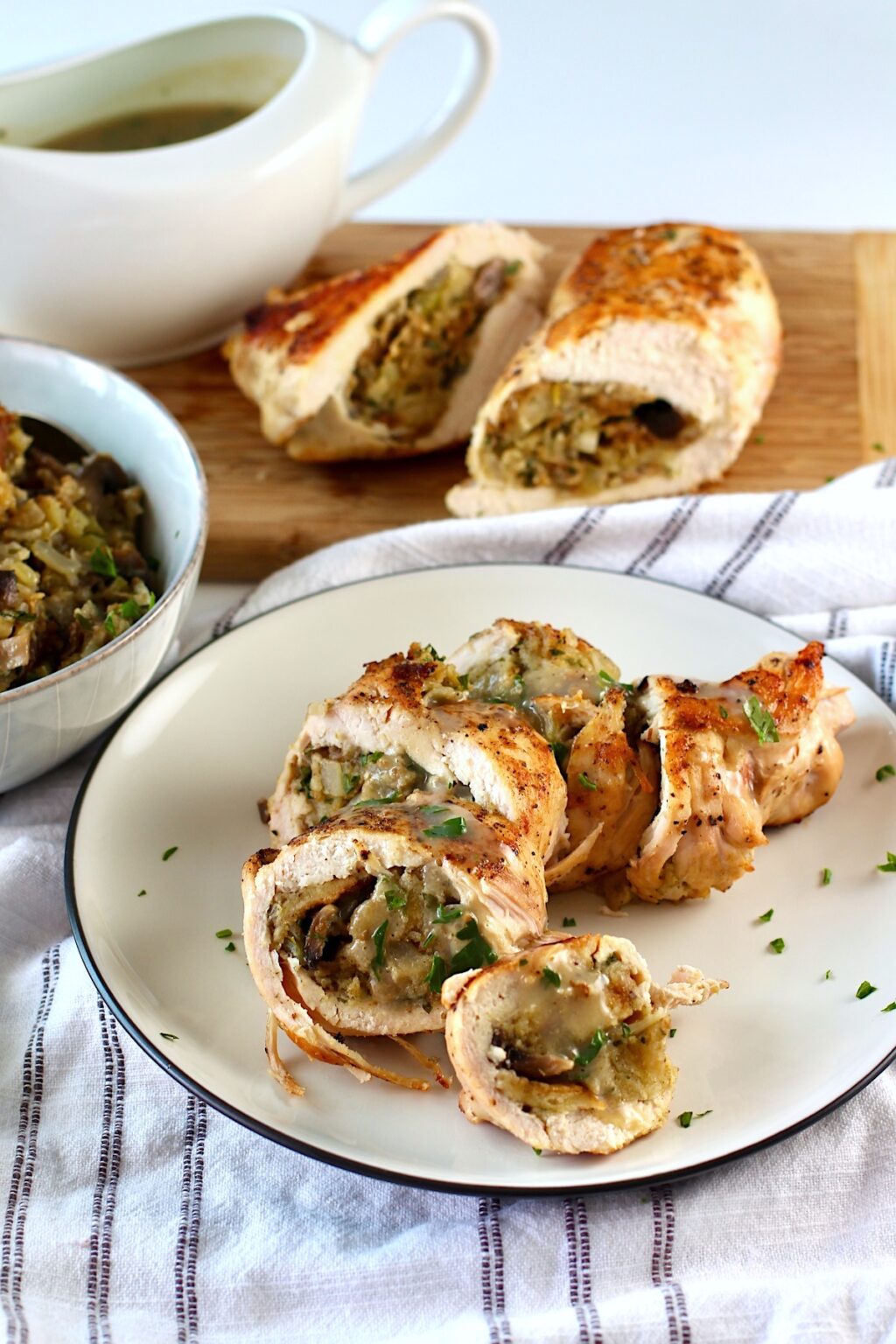 Stuffing Stuffed Chicken Breast Recipe - Talking Meals