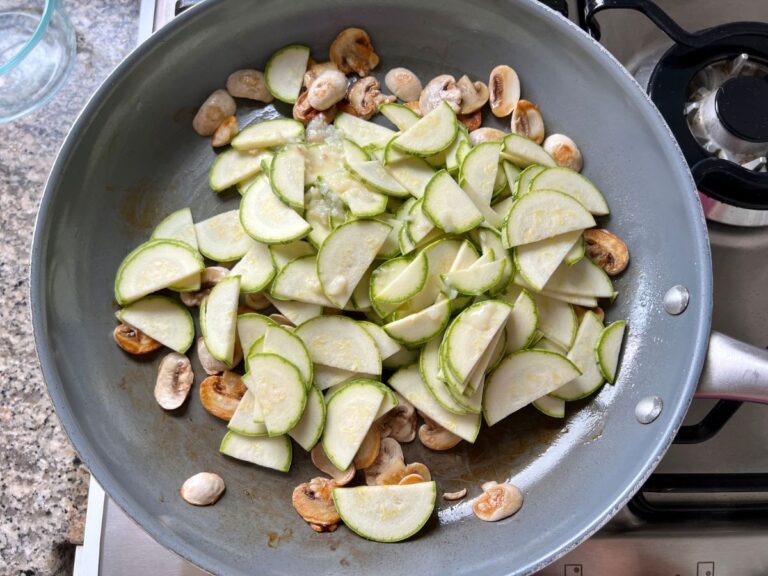 Creamy Pasta with Zucchini and Mushrooms - Talking Meals