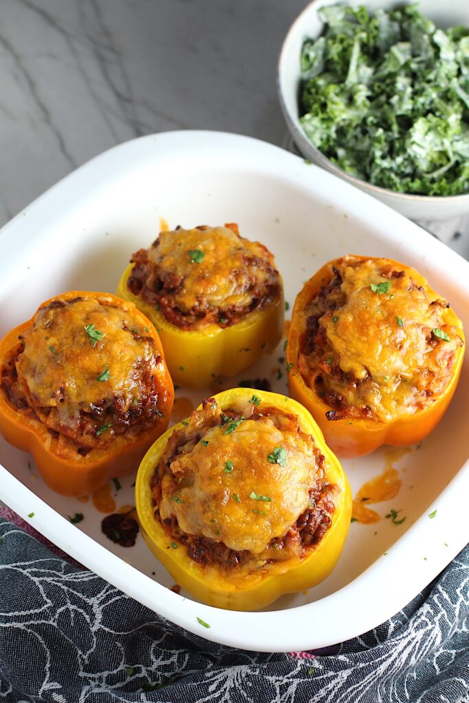 Tex Mex Stuffed Peppers without Rice - Talking Meals